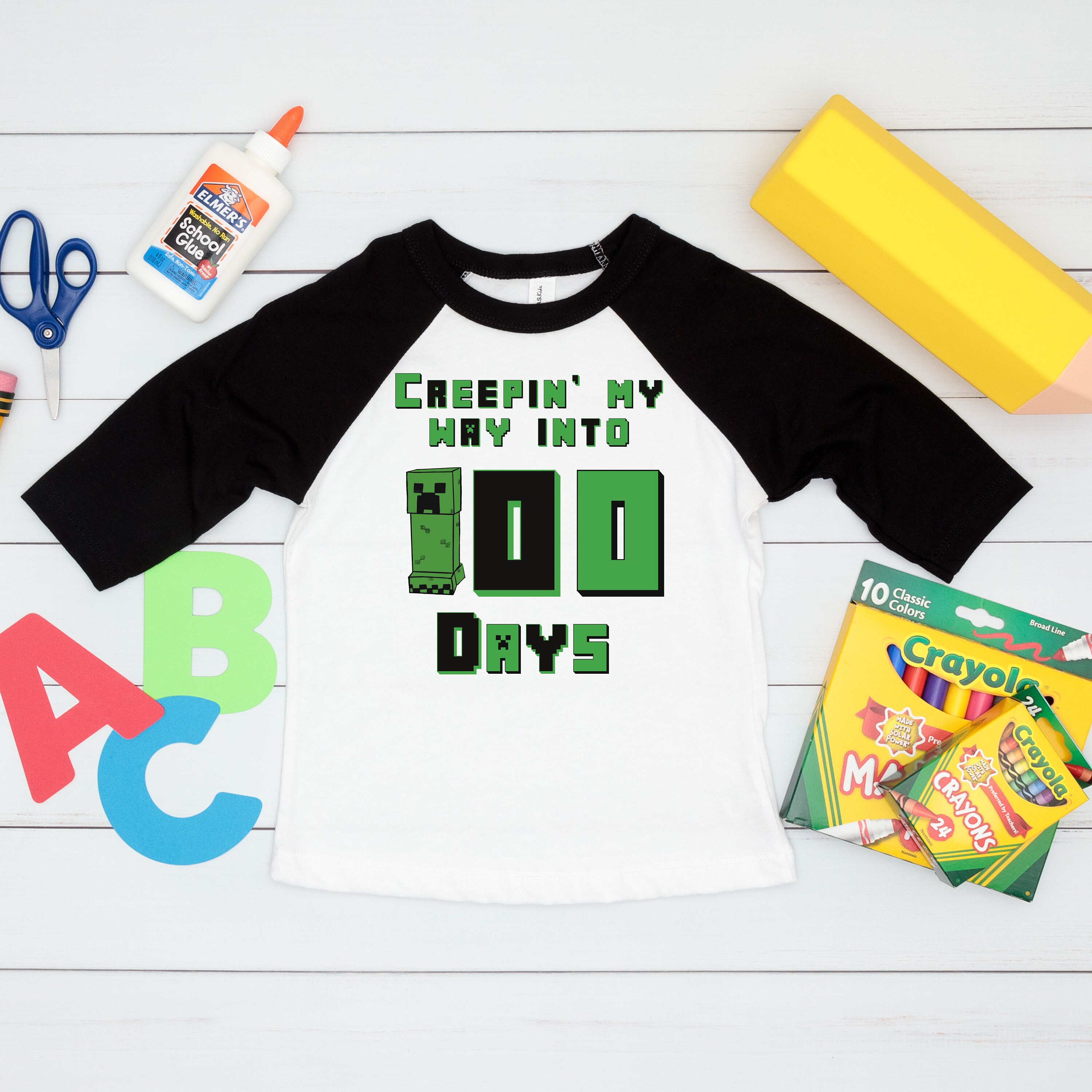Minecraft Inspired 100 Day of School Png - Etsy