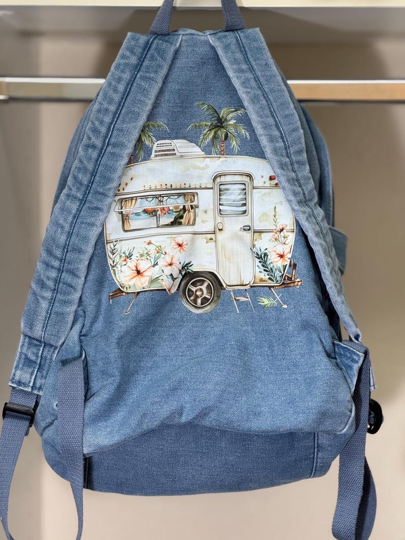Backpack Made From Denim Ready for Camping - Etsy