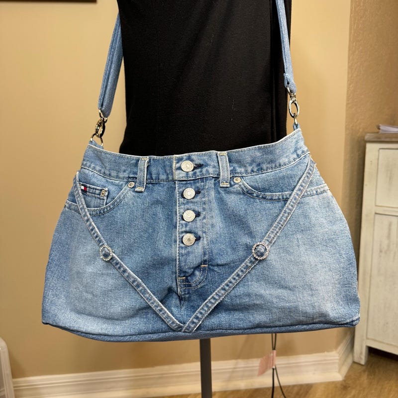 Blue Jean Purse - Etsy