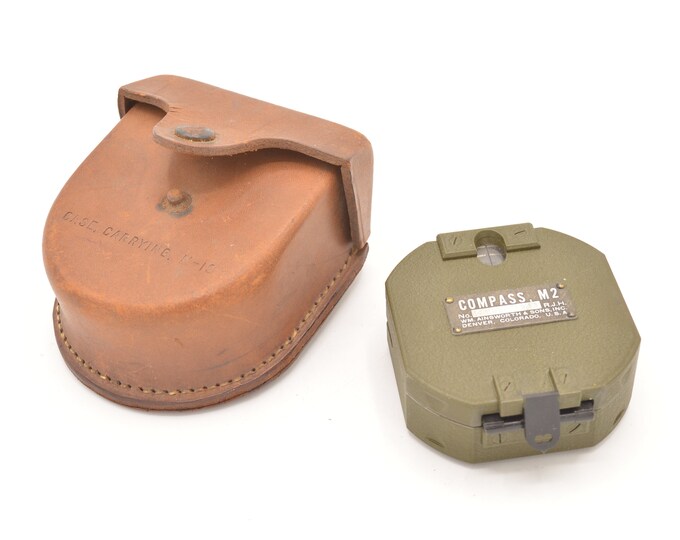 US Army 1943 WWII M2 Compass (word War 2) With Original Leather Case ...