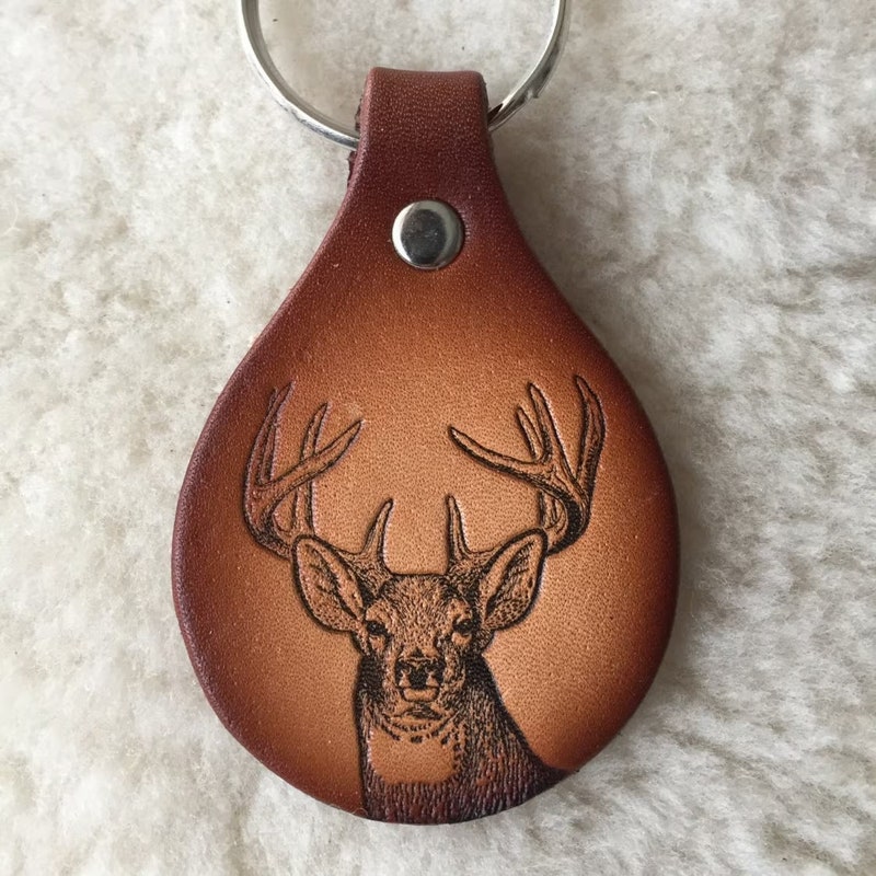 Leather Deer Key Chains - Etsy