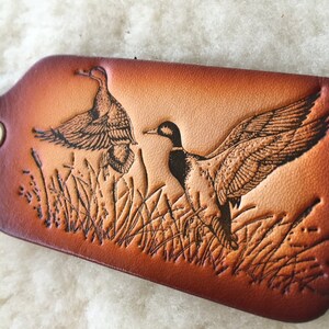Handmade Leather Duck Key Tag - Etsy