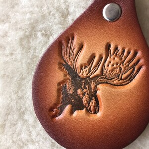 Handmade Leather Moose Key Tag - Etsy