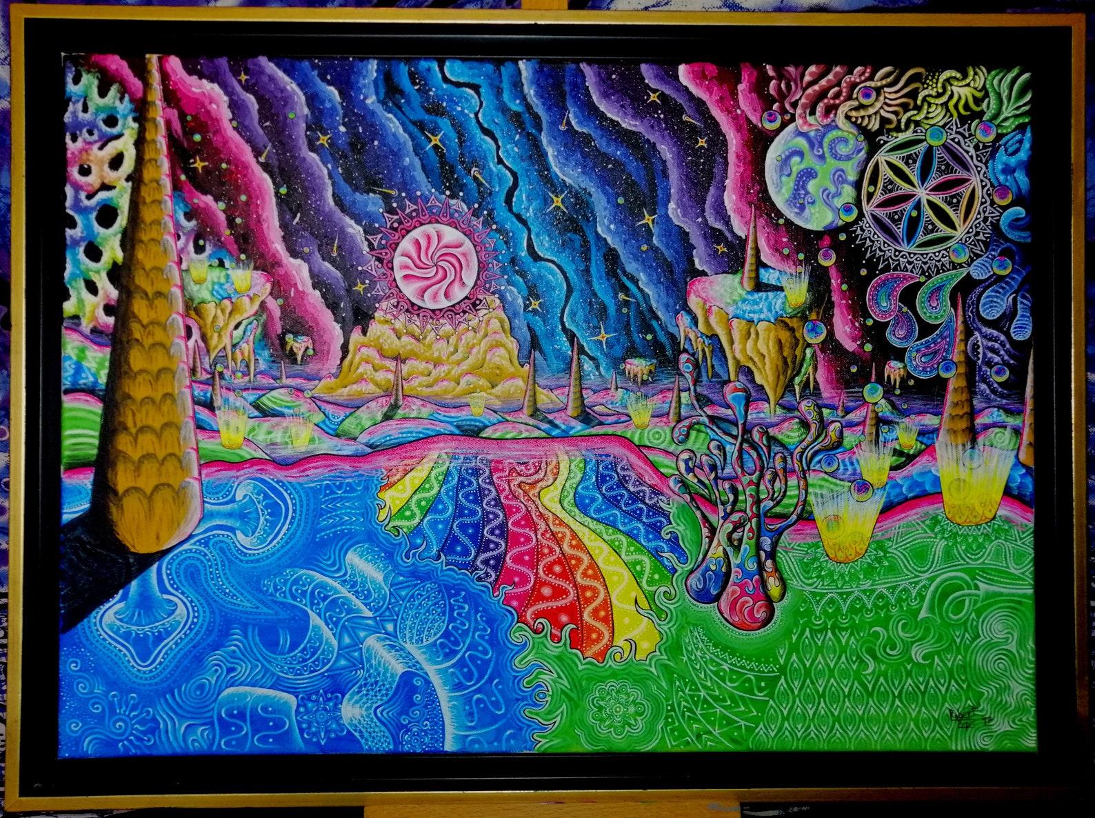 Original Acrylic on Canvas Psychedelic Surrealist Painting - Etsy