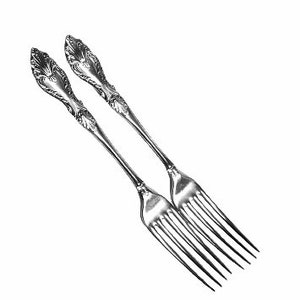 Pair Antique Raphael Rogers and Hamilton 1896 Silver Plate Silver Forks ...