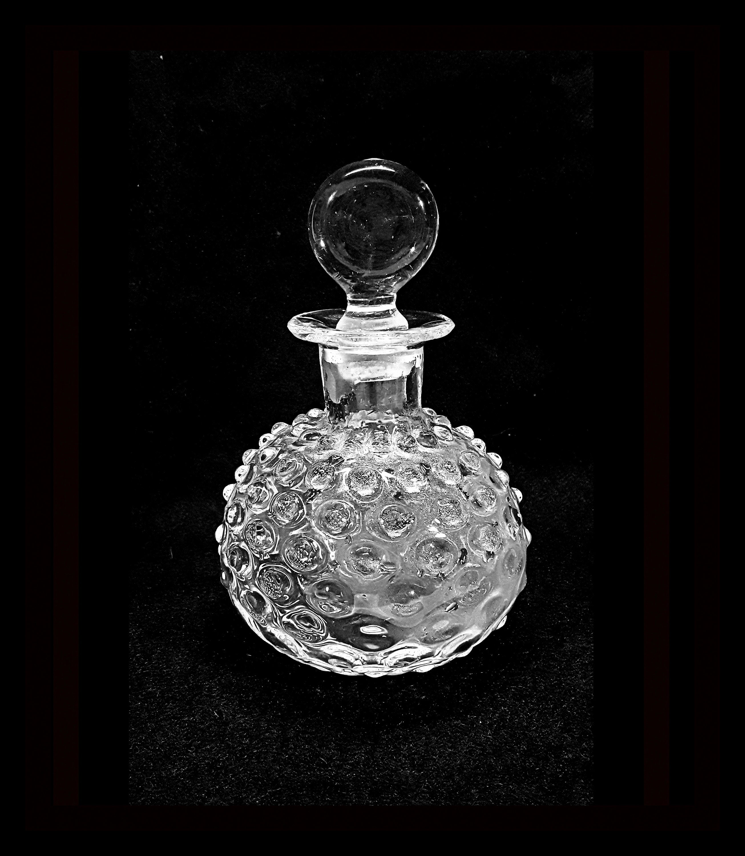 Antique Czech Perfume Bottle Clear Glass Hobnail Pattern 1920s 1930s ...