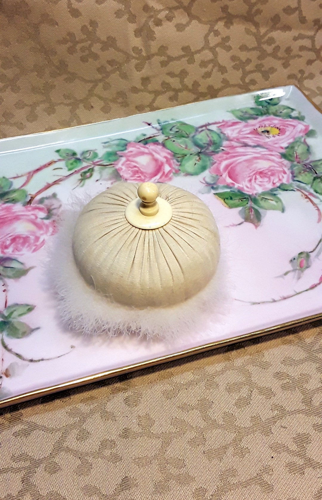 Antique Victorian Powder Puff Swansdown Feather 3 White - Etsy