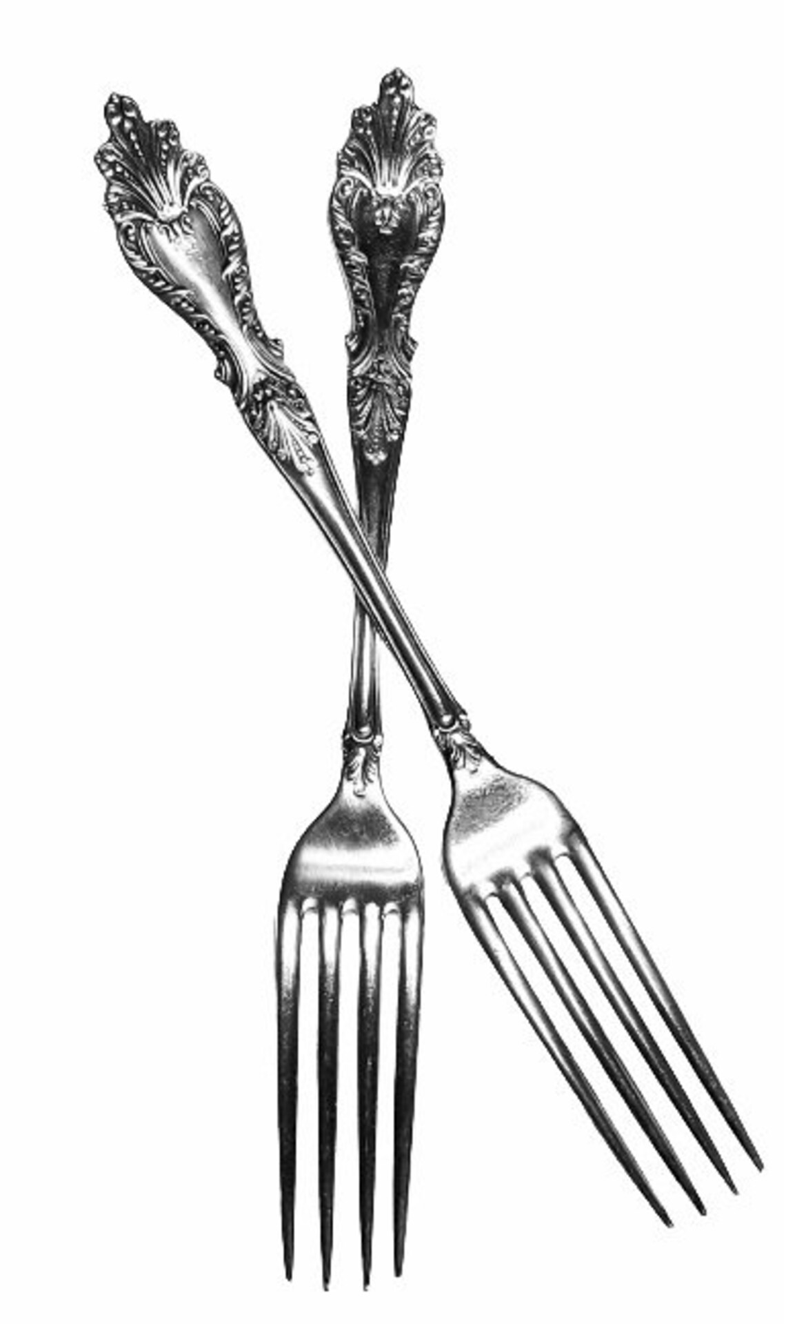 Pair Antique Raphael Rogers and Hamilton 1896 Silver Plate Silver Forks ...