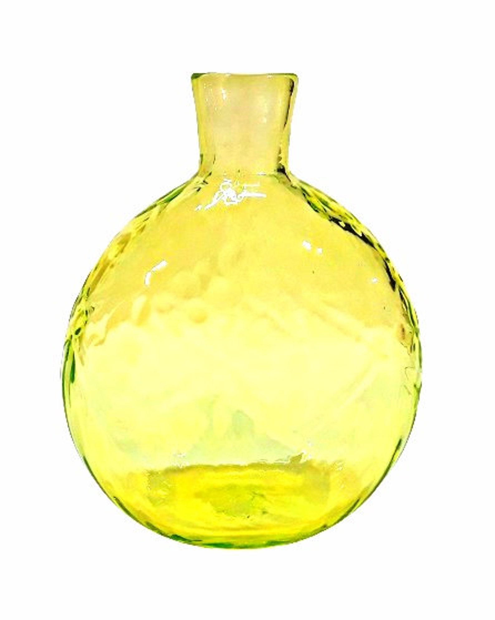 Antique Vaseline Glass Daisy Diamond Flask Pocket Bottle Not Marked MMA ...