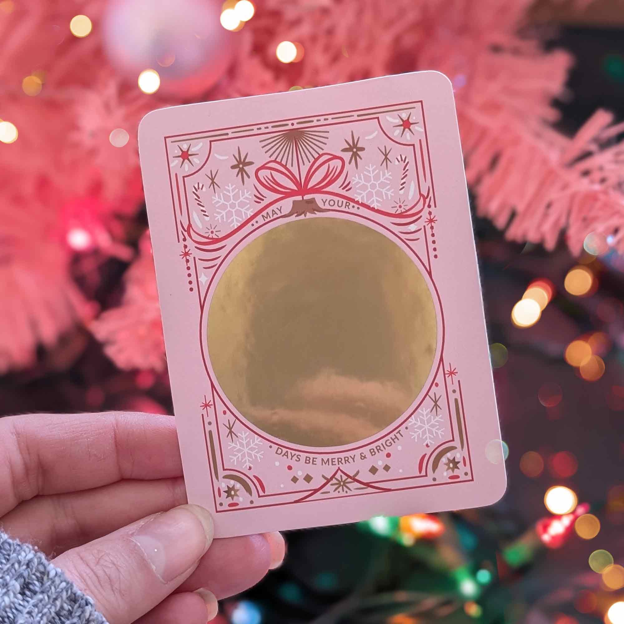 Holiday Scratch off Card | Stocking Stuffer | Retro Holiday - Etsy