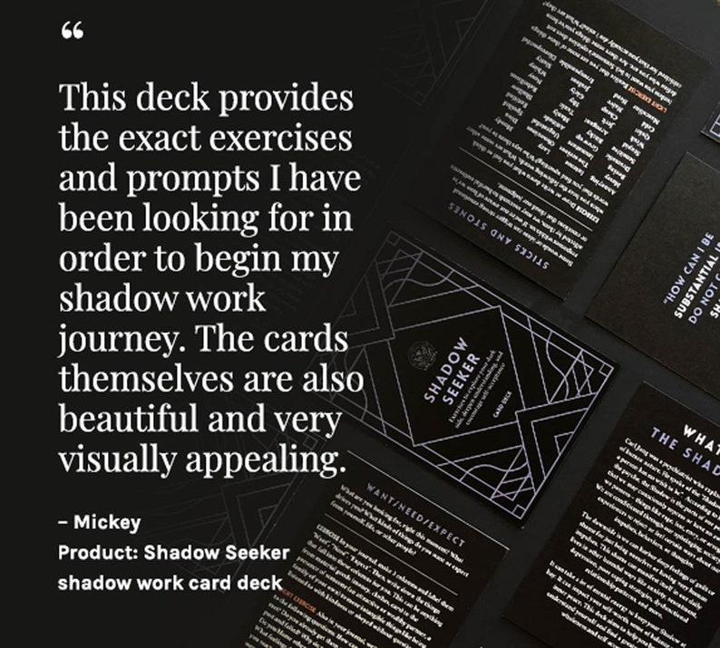 Shadow Seeker ™ Shadow Work Card Deck - Etsy