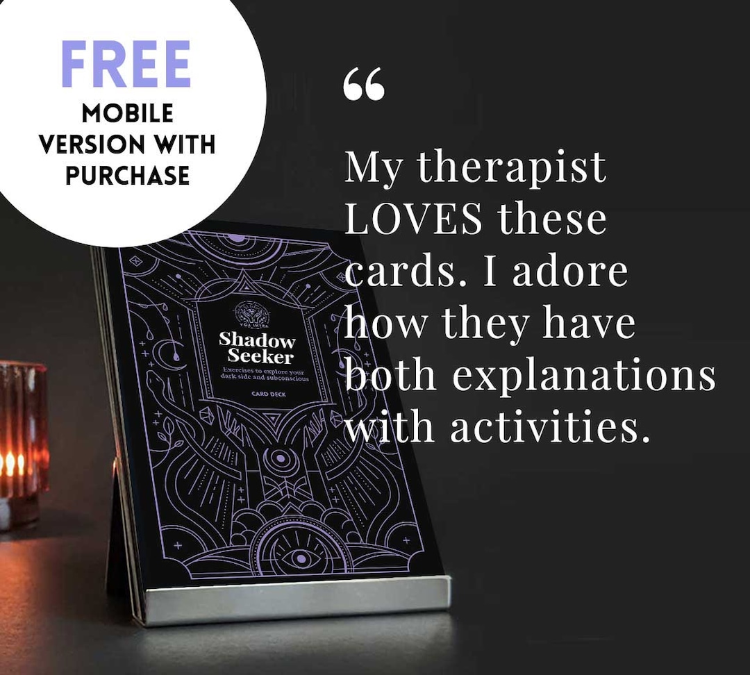 Shadow Seeker Shadow Work Card Deck - Etsy