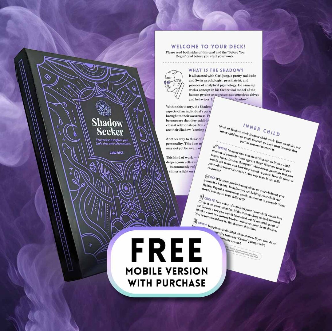 Shadow Seeker Shadow Work Card Deck - Etsy