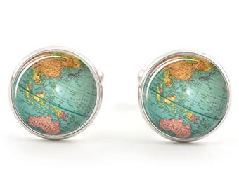 Globe Cufflinks | Etsy