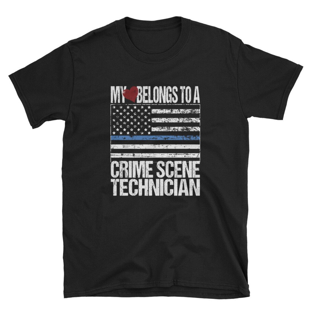 Thin Blue Line Police Tshirt / Crime Scene Technician Shirt / Blue Line ...