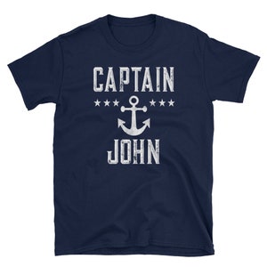 Vintage Captain John Shirt / Lake Tee / Boating Tshirt / Anchor Shirt ...