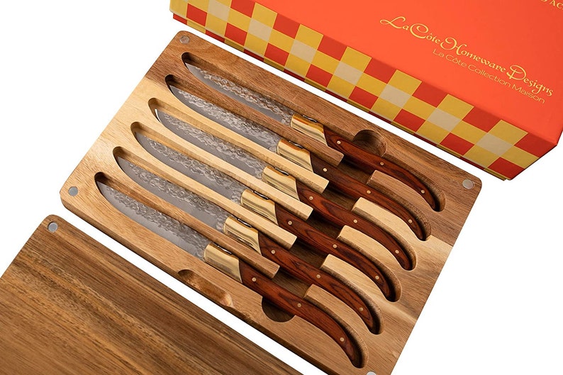 La Cote 6 Piece Cupreous Steak Knives Set Japanese Stainless - Etsy