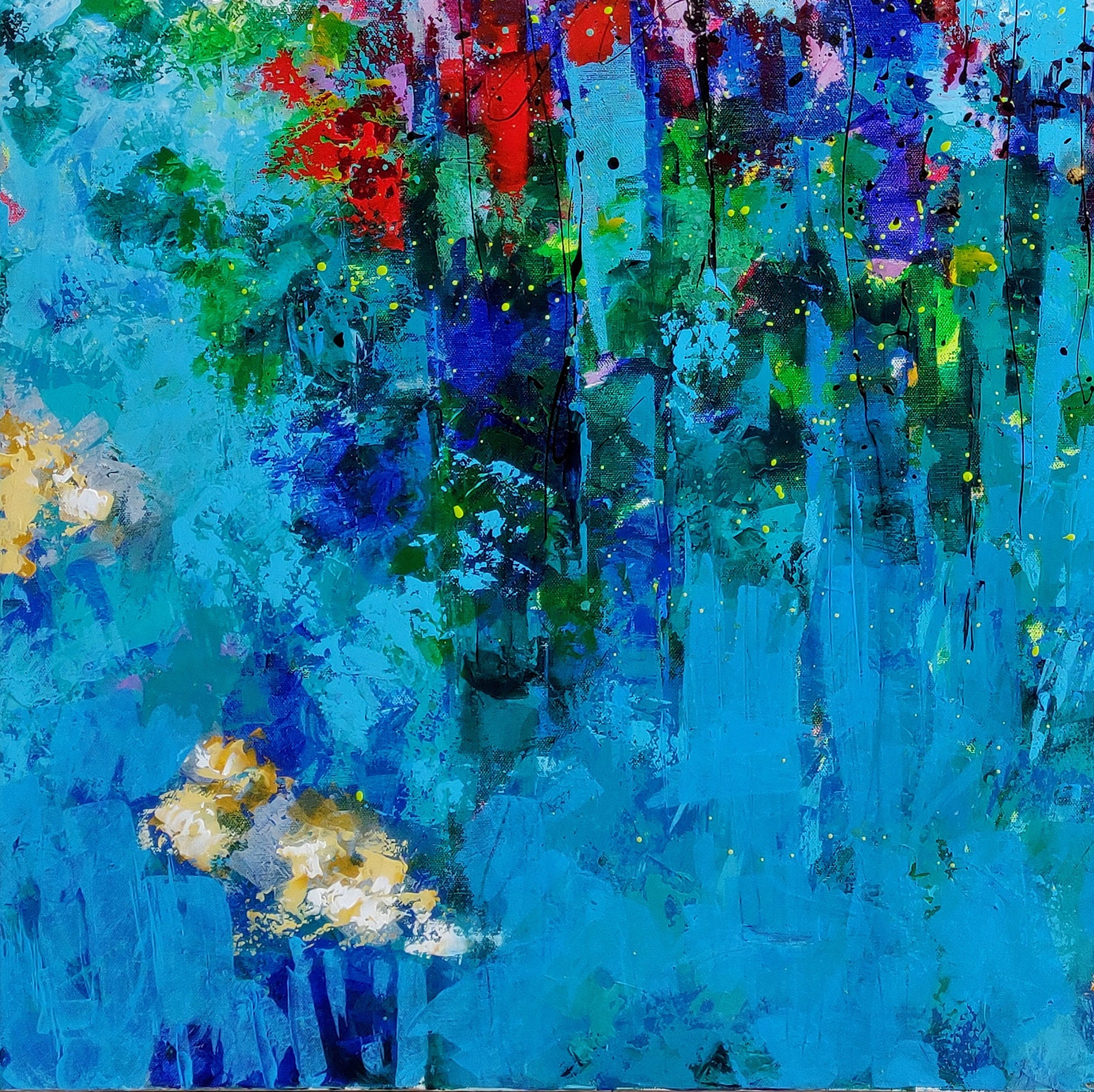 Abstract Painting / Original Ravens Art / Large Birds Artwork / Tree ...