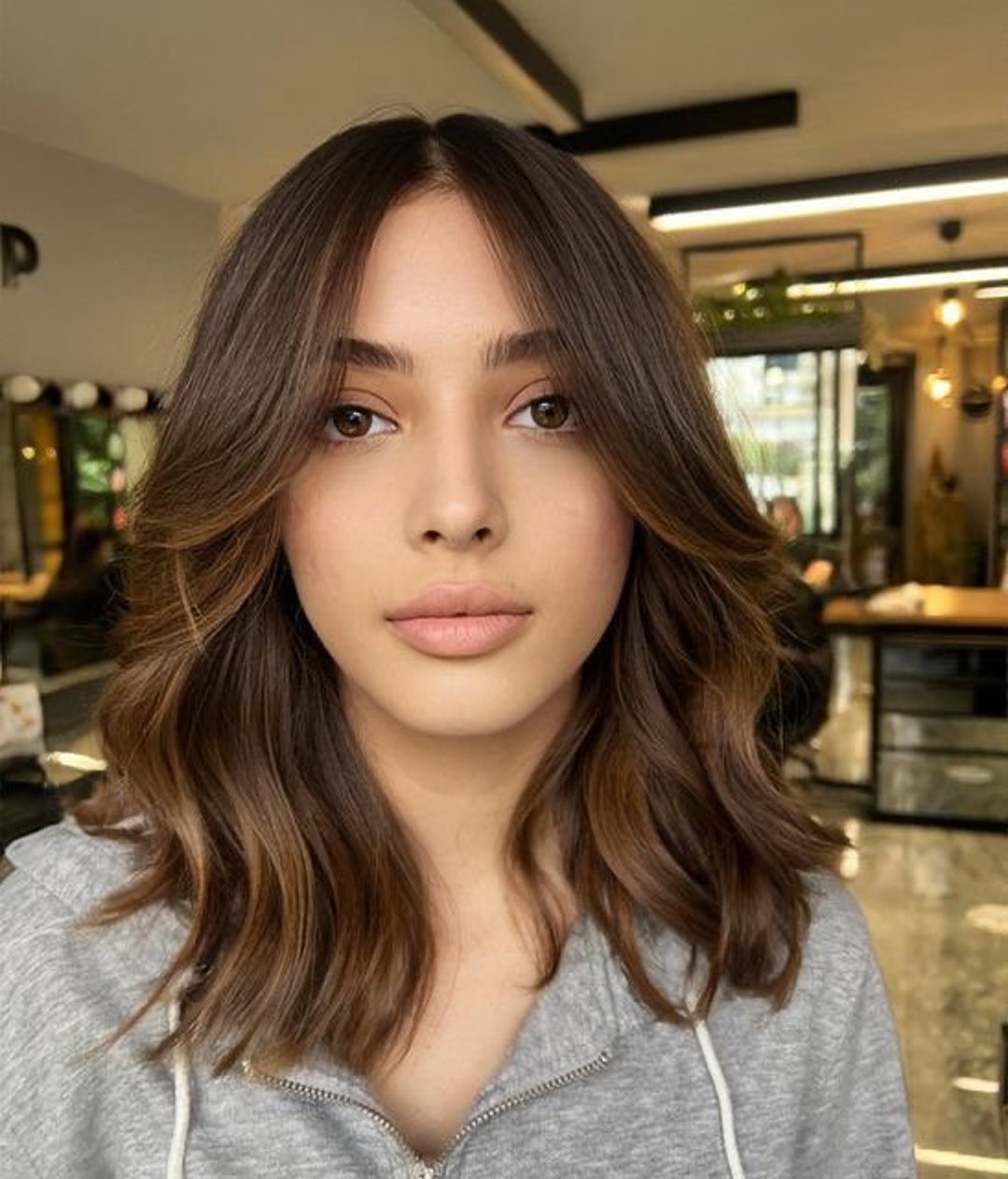 Cocoa Chocolate Brown Wig 150% Density Virgin Human Hair Balayage Wavy ...