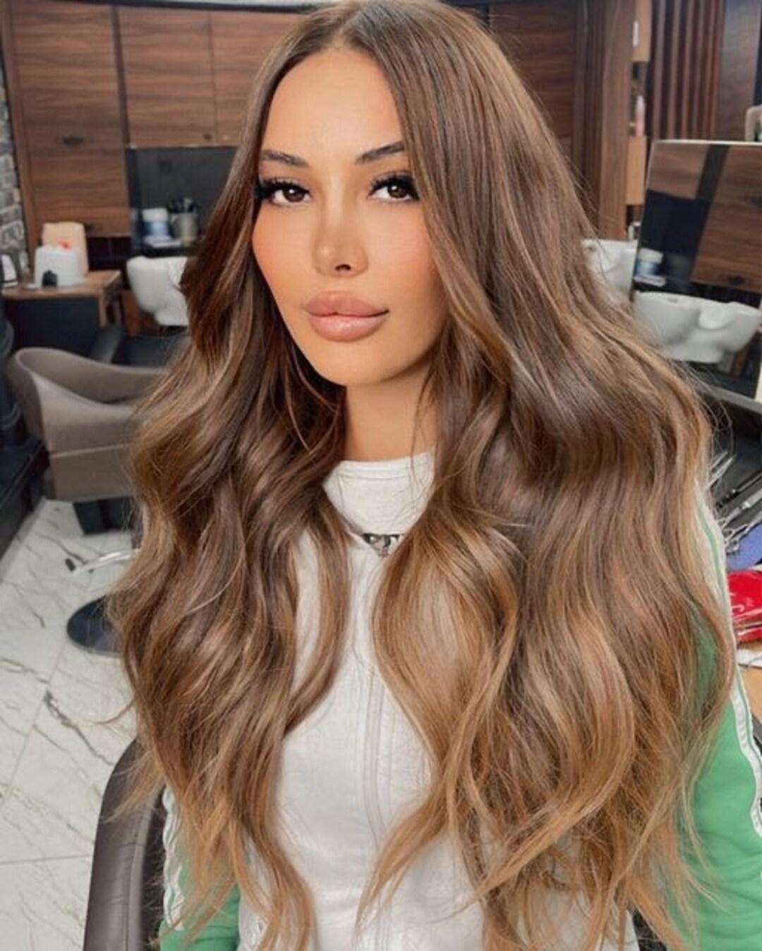 Light Brown Face Framing Balayage Highlights Virgin Premium - Etsy