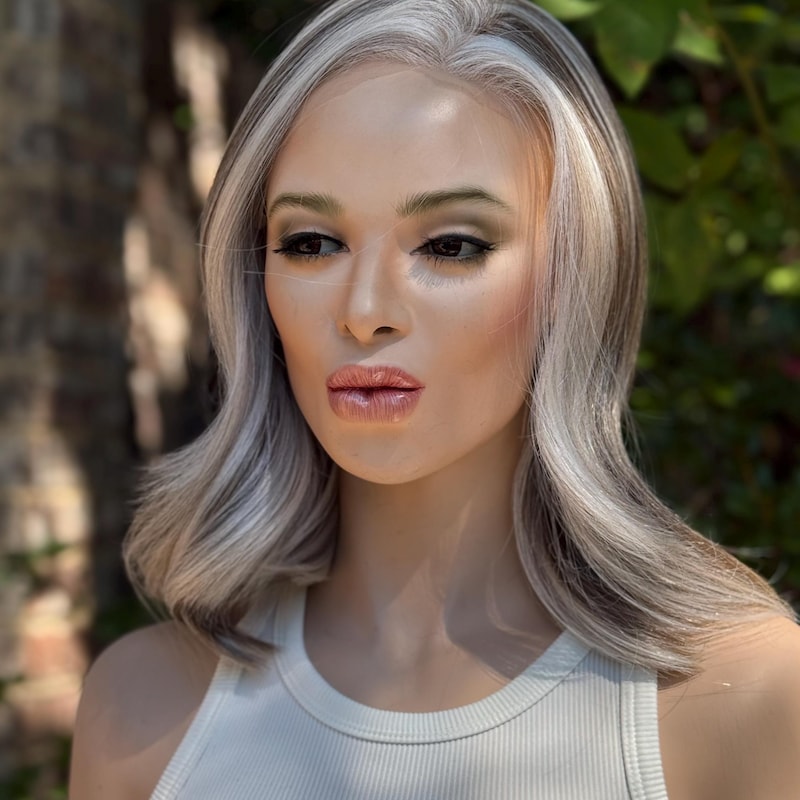 Ashy Human Hair Wig - Etsy