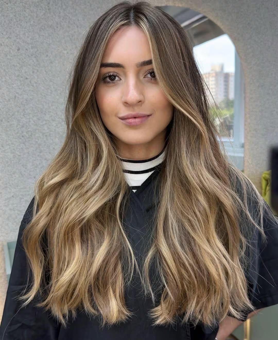 Mocha Mousse Brown Balayage Blonde 20” Wavy Premium Human Hair Luxury ...
