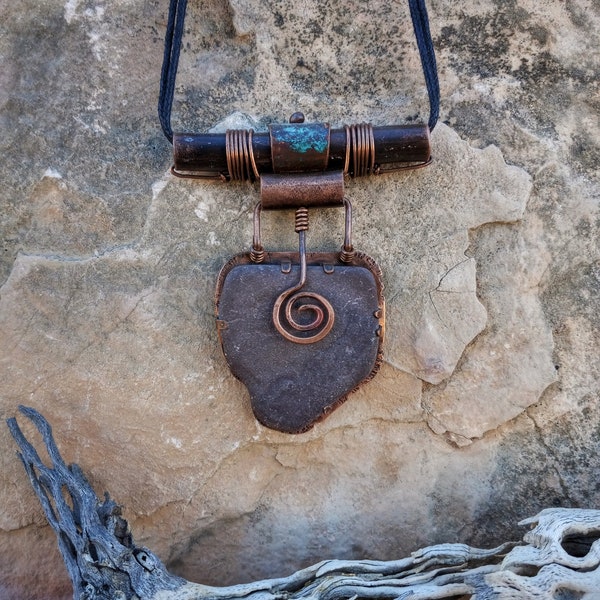 Boho Copper Necklace - Etsy