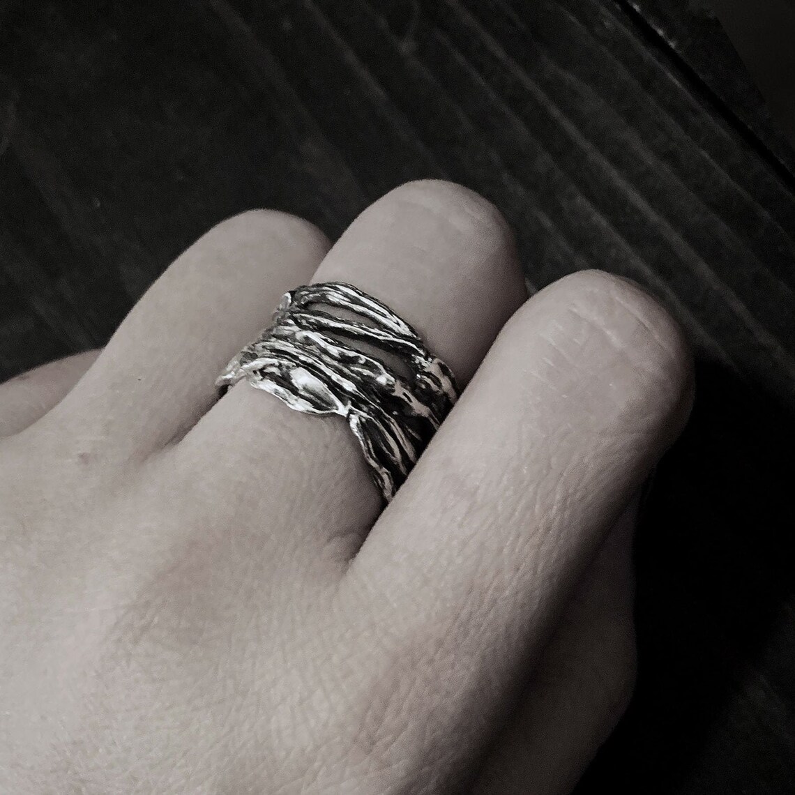 Thicket Ring Twig Branch Wrap Ring Sterling Silver 925 Gothic Rock ...