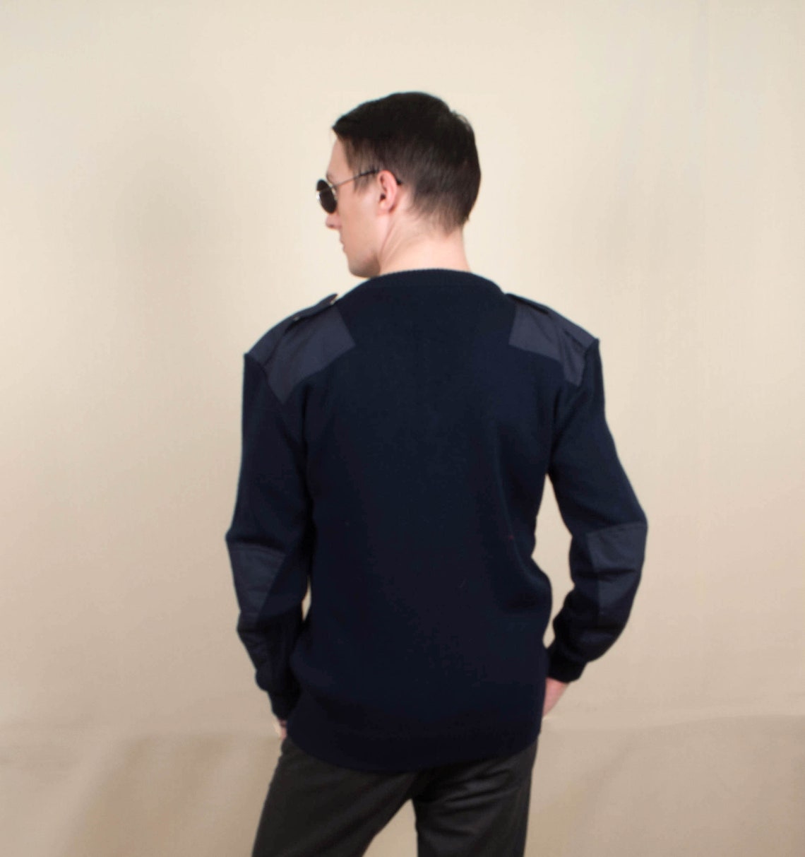 Wool Blend Army Sweater for Men, Ribbed Military Sweater, Woolen Jumper ...