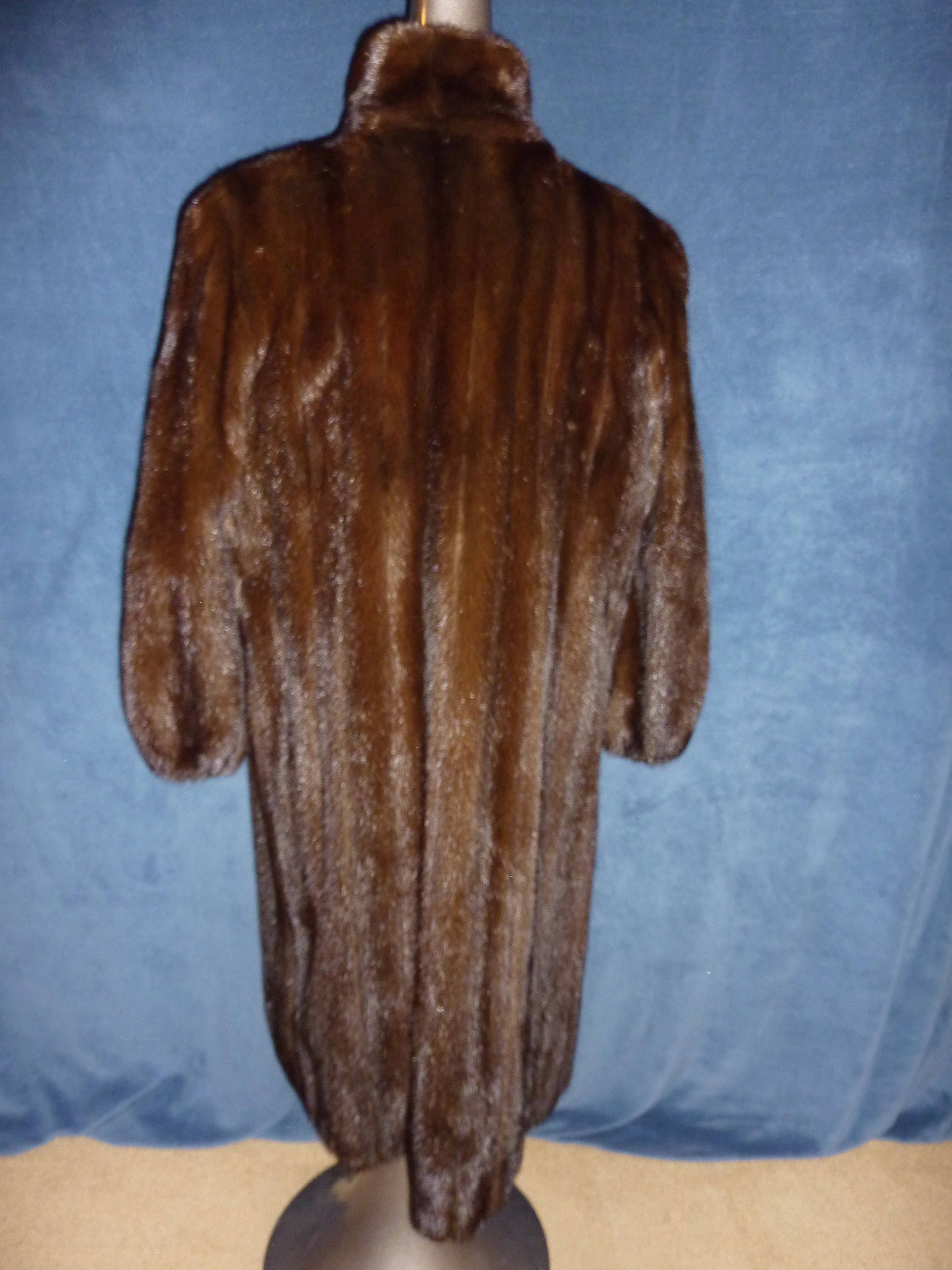Magnificent Luxury Full Length Top Quality Natural Brown Mink Coat ...