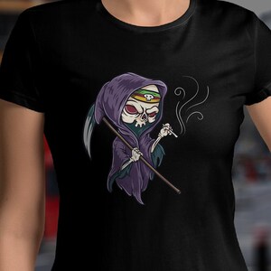 Grim Reefer Grim Reaper Smoking Weed Marijuana THC Cannabis Stoner ...