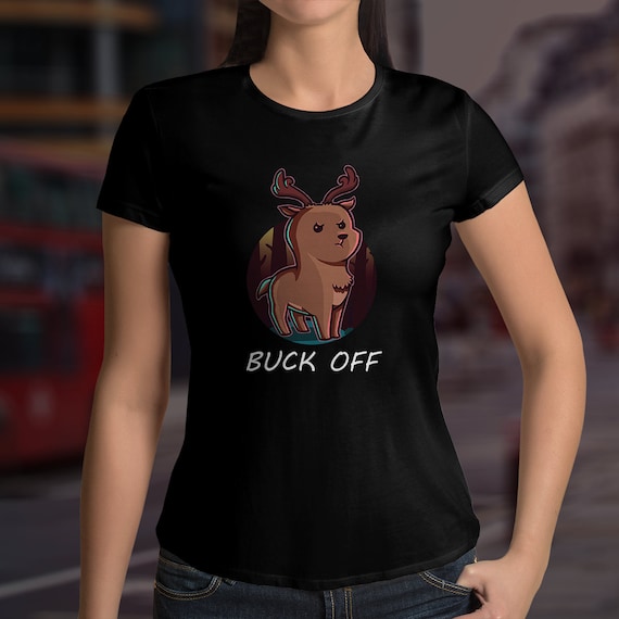 Buck off Deer Middle Finger Antlers Funny Stag | Etsy