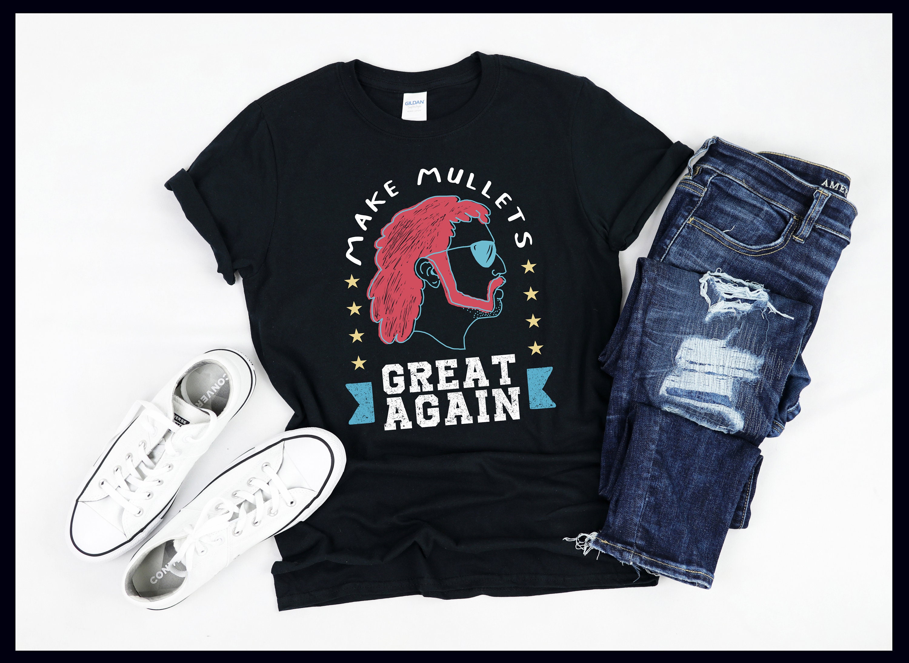 Mullet Haircut Shirt Make Mullets Great Again Funny - Etsy