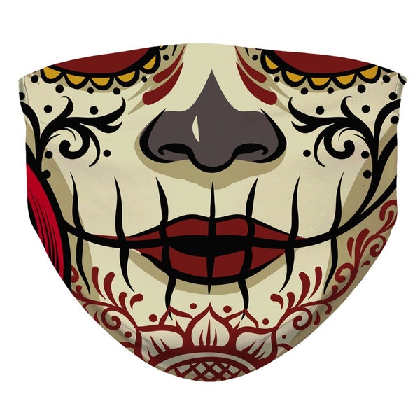Sugar Skull Face Mask - Etsy
