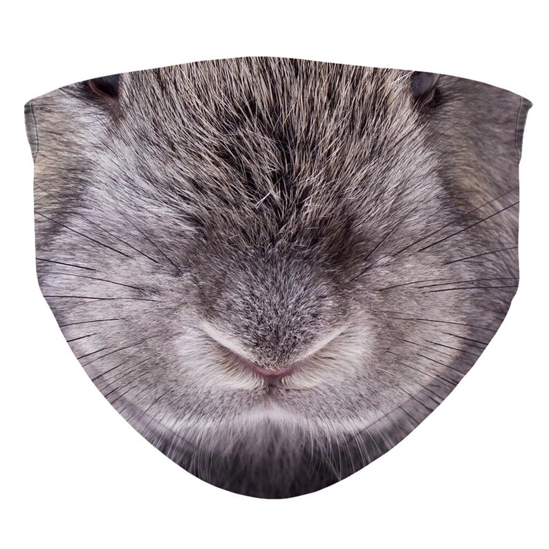 Rabbit Face Mask Farm Animal Bunny Pet Funny Bunny - Etsy