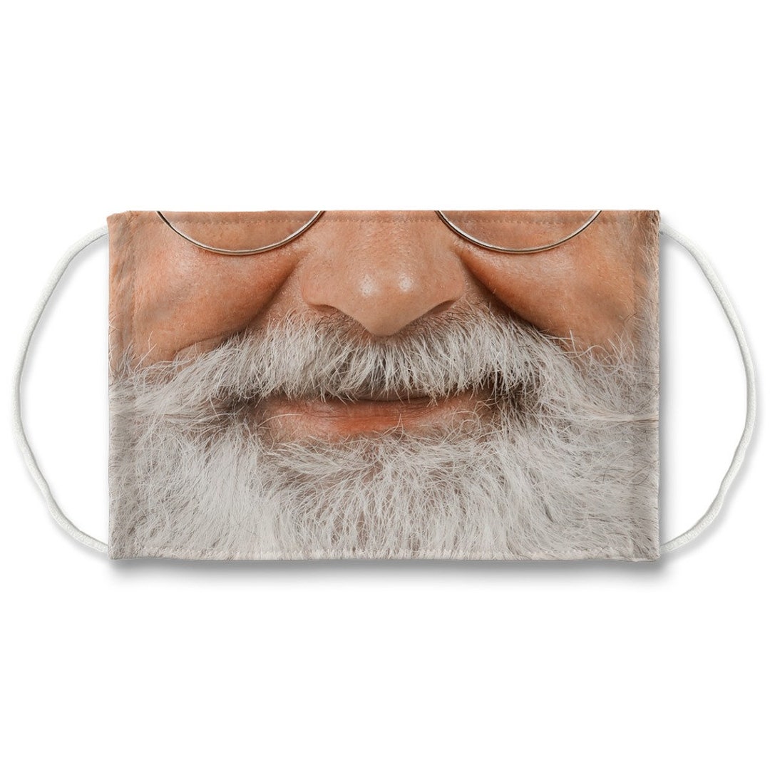 Santa Claus Face Mask Christmas Gift Idea Santas Beard Santa Hat ...
