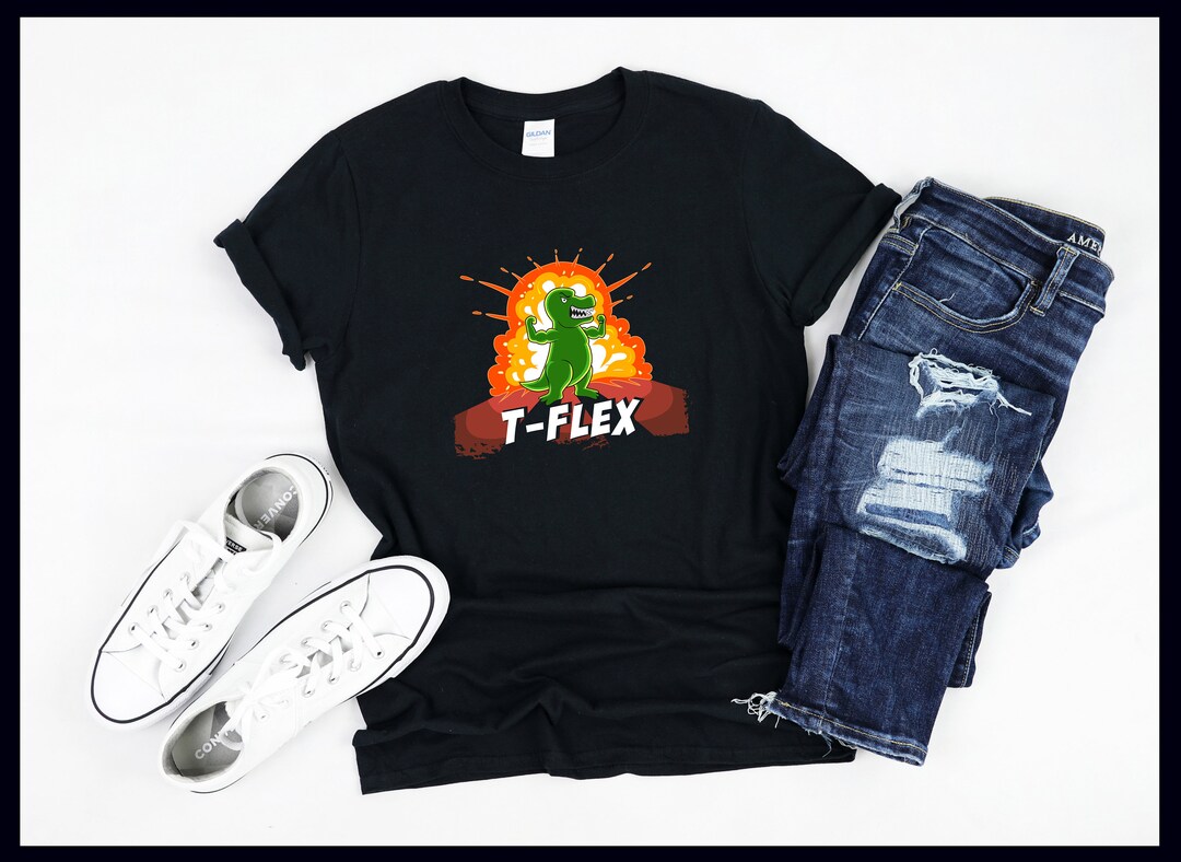 T-flex Funny Flexing T-rex Dinosaur Lover Dino Gym Workout Body ...