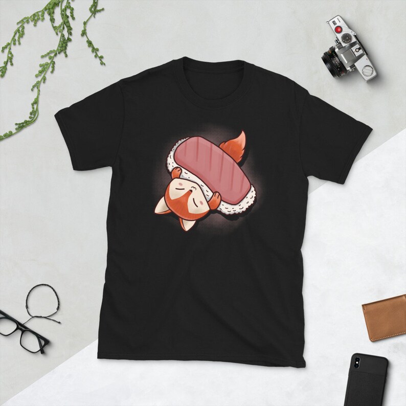 Sushi Fox Shirt Sushi Animal Rolls Kawaii Fox Funny - Etsy