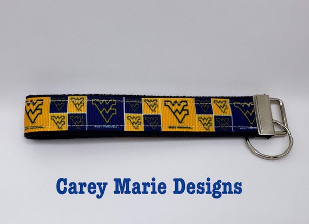 WVU Keychain, West Virginia University, Handmade 6 Inch - Etsy