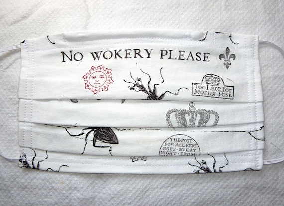 Anti-woke Designer Face Mask. Breathable Washable Cotton. | Etsy