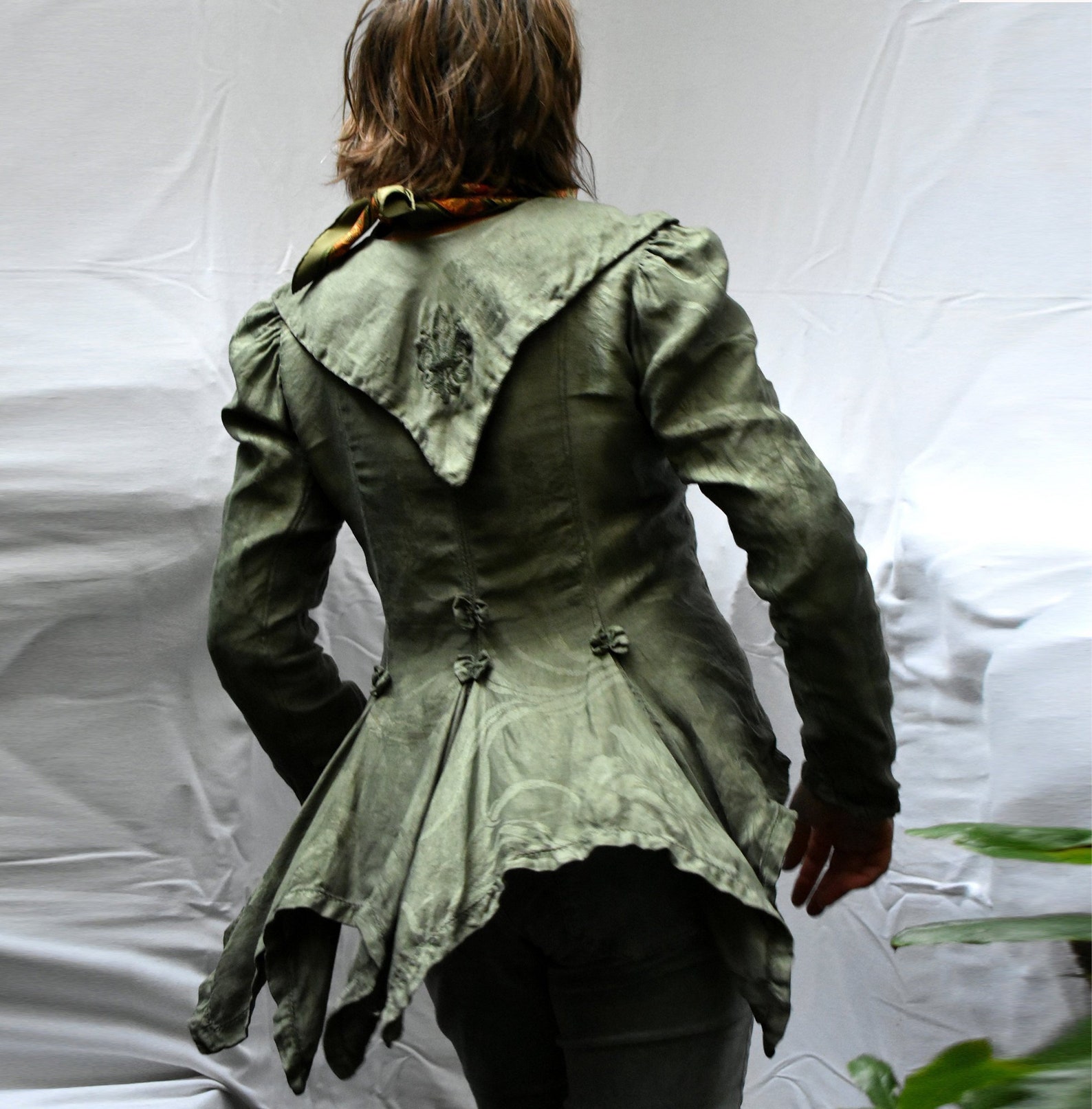ORDER a CUSTOM JACKET in Vintage Fabrics: Linen or Cotton Damask ...
