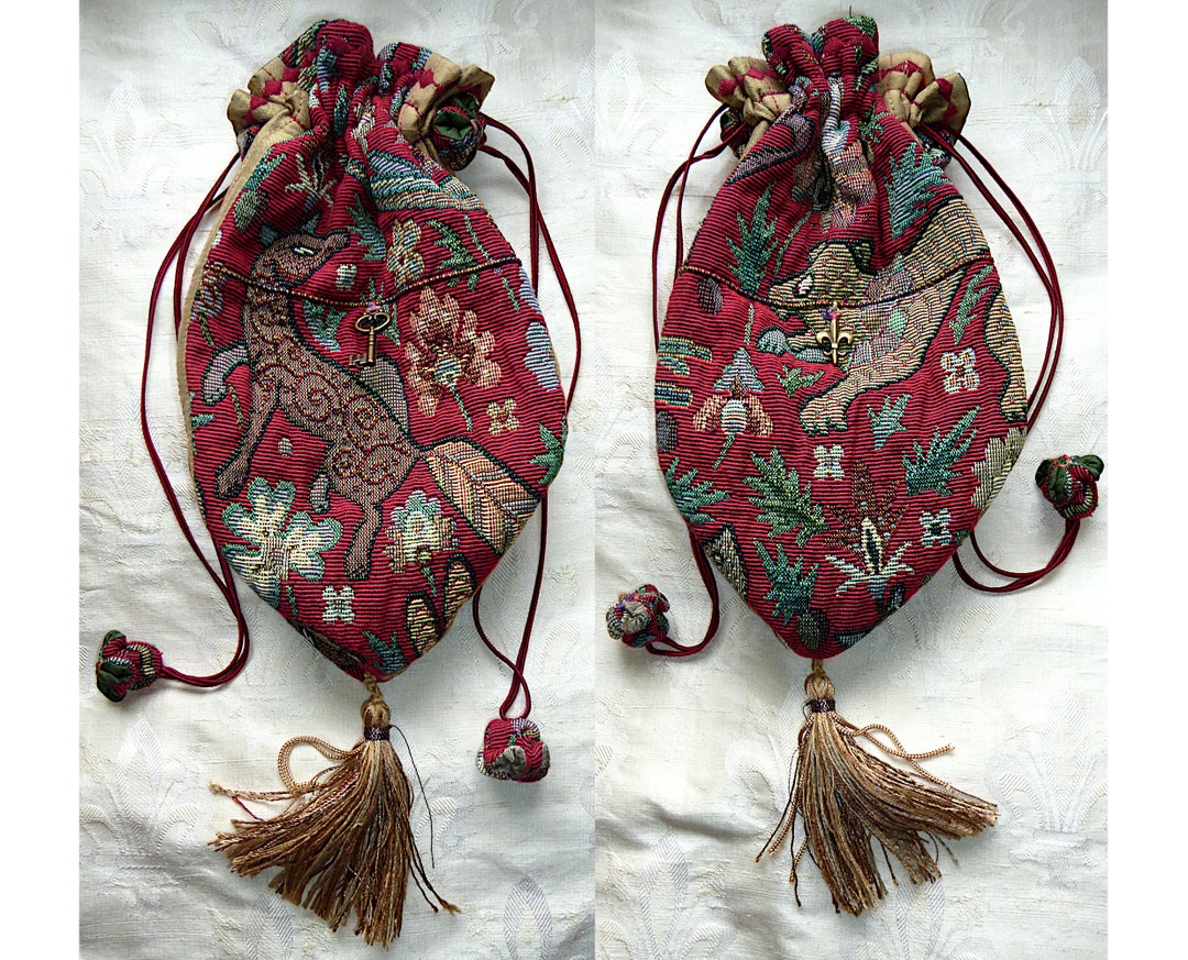 Tudor Animals Tapestry & Silk Drawstring Bags, Made to Order ...