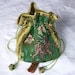 Tudor Animals Green Tapestry & Silk Drawstring Bag, Made to Order ...
