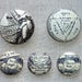 Printed Leather Buttons Badges With Alchemy Symbols and Durer Etchings ...