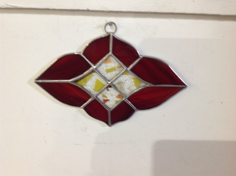 Handcrafted Stained Glass Geometric Design. - Etsy