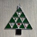 Triangle Christmas Tree With Metal Ornaments, Handcrafted Stained Glass ...