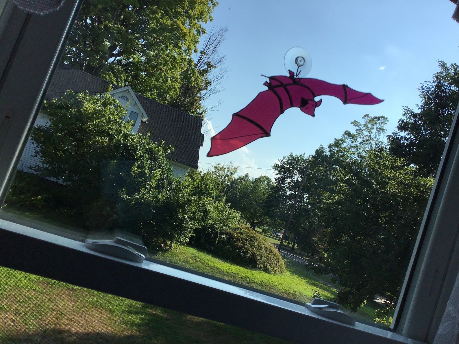 Bat Soaring Handcrafted Stained Glass Suncatcher. - Etsy