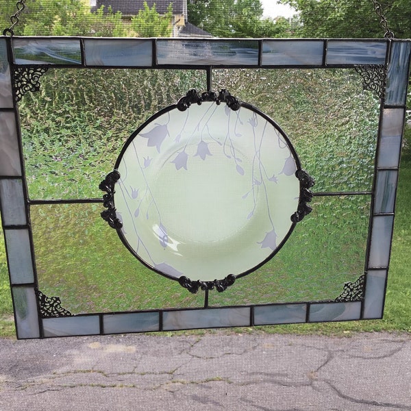 Stained Glass Plate Panel - Etsy