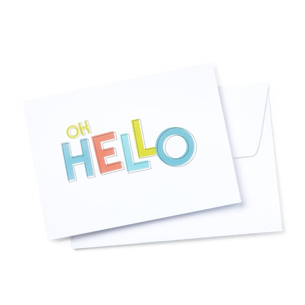 Hello Greeting Card - Etsy