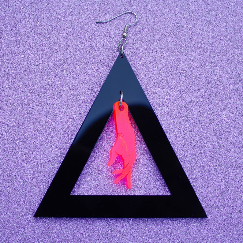 Illuminati Eye Earrings Evil Eye Triangle Illuminati | Etsy